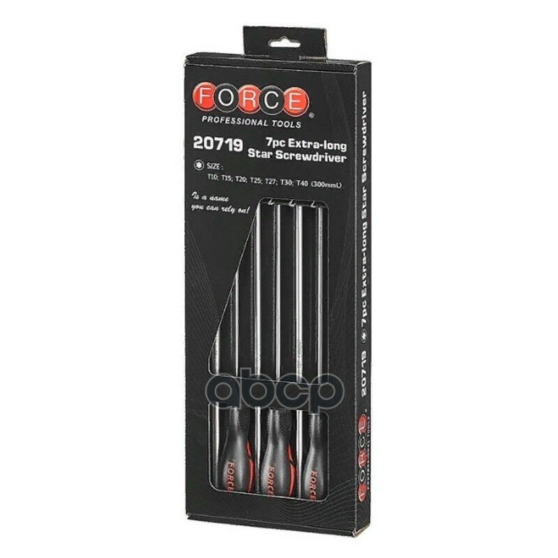 Набор отверток торкс T1-T4 7р L3мм на блистере F-2719 FORCE FORCE арт. 20719