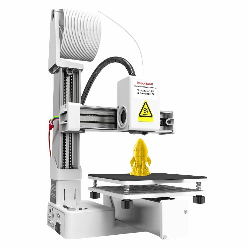 K10 Начальный 3D-принтер 12В для DIY проектов и обучения, Белый