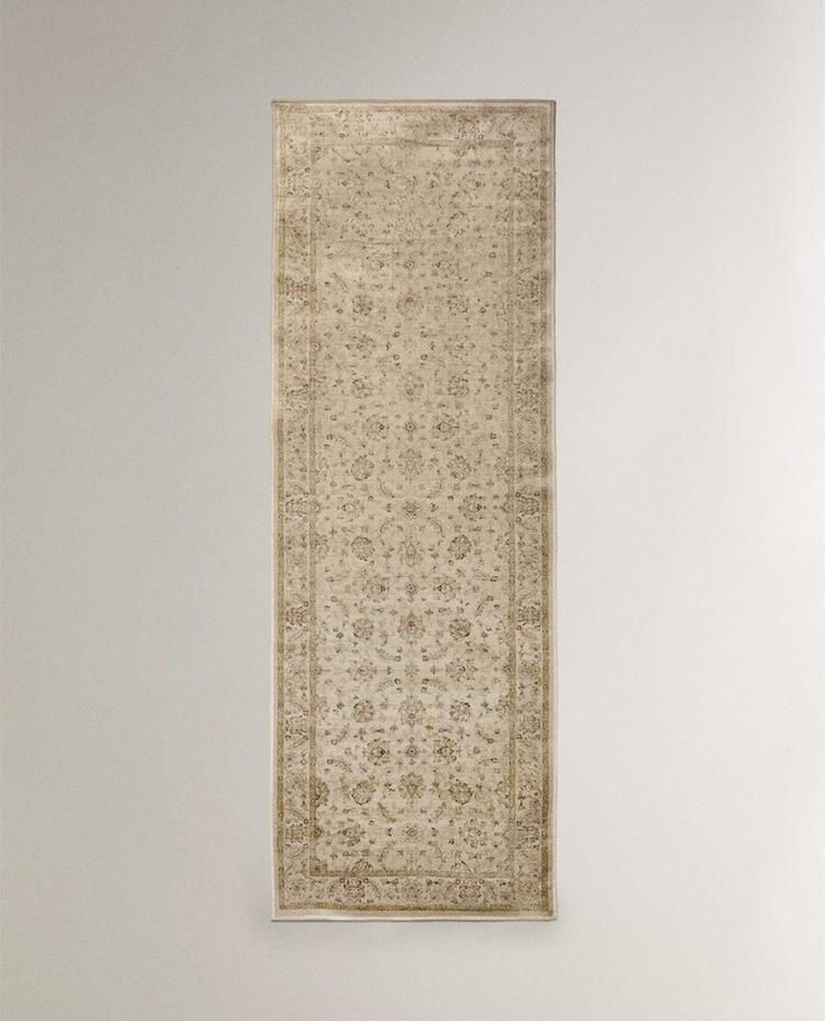 Ковер ZARA HOME 2327/029/802 - в винтажном стиле, с цветочным узором, 70 x 200 см, цвет серый