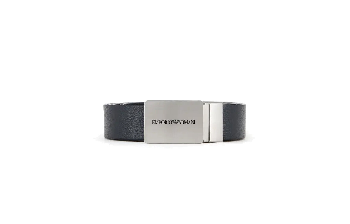 EMPORIO ARMANI Ремни из коровьей кожи Мужской Черный Ширина 3 см 120