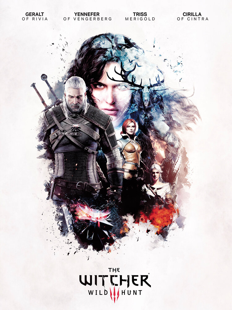 Постер для интерьера на стену (50х70 см). Игра Ведьмак 3 (The Witcher 3: Wild Hunt)