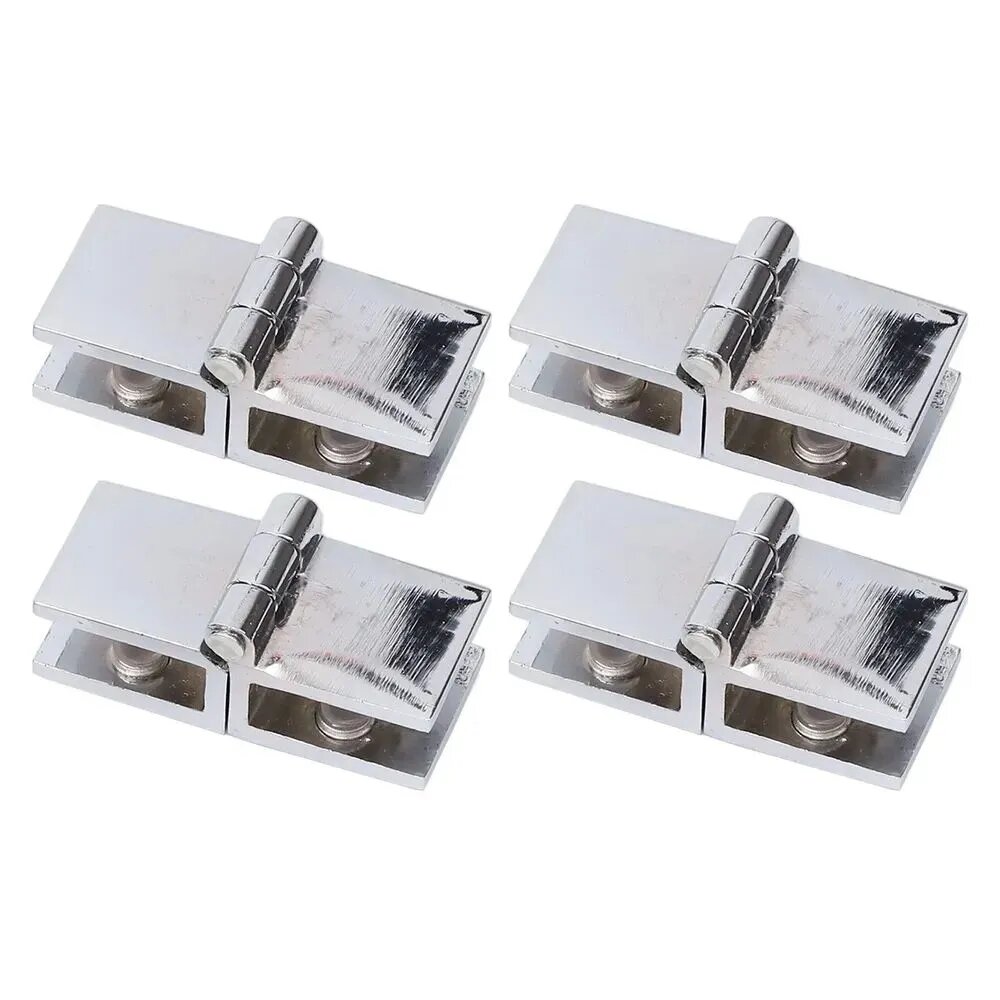 Набор стеклянных дверных петель, 4 шт, из цинкового сплава, для стеклянных дверей, на саморезы