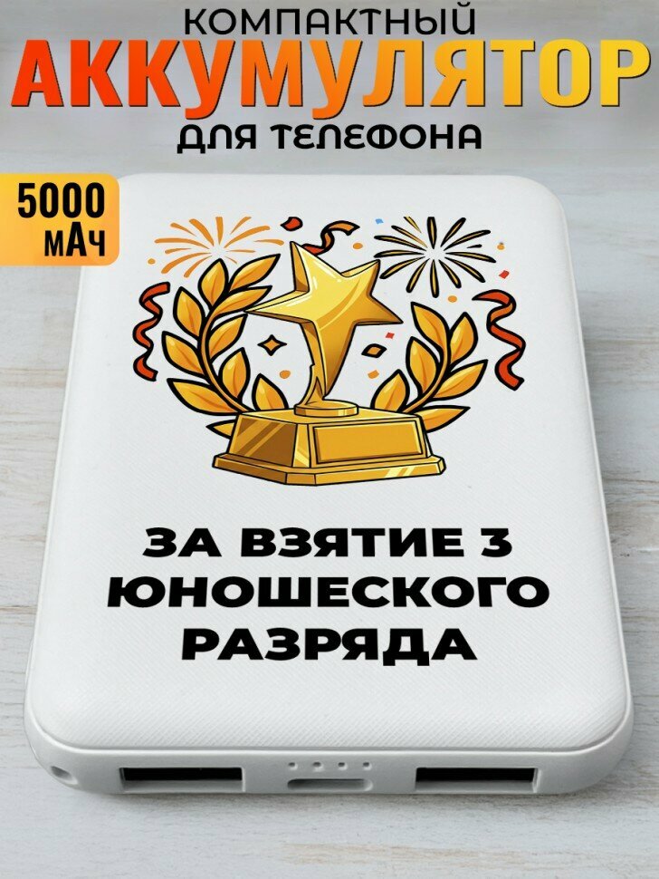 Повербанк "За взятие 3 юношеского разряда"