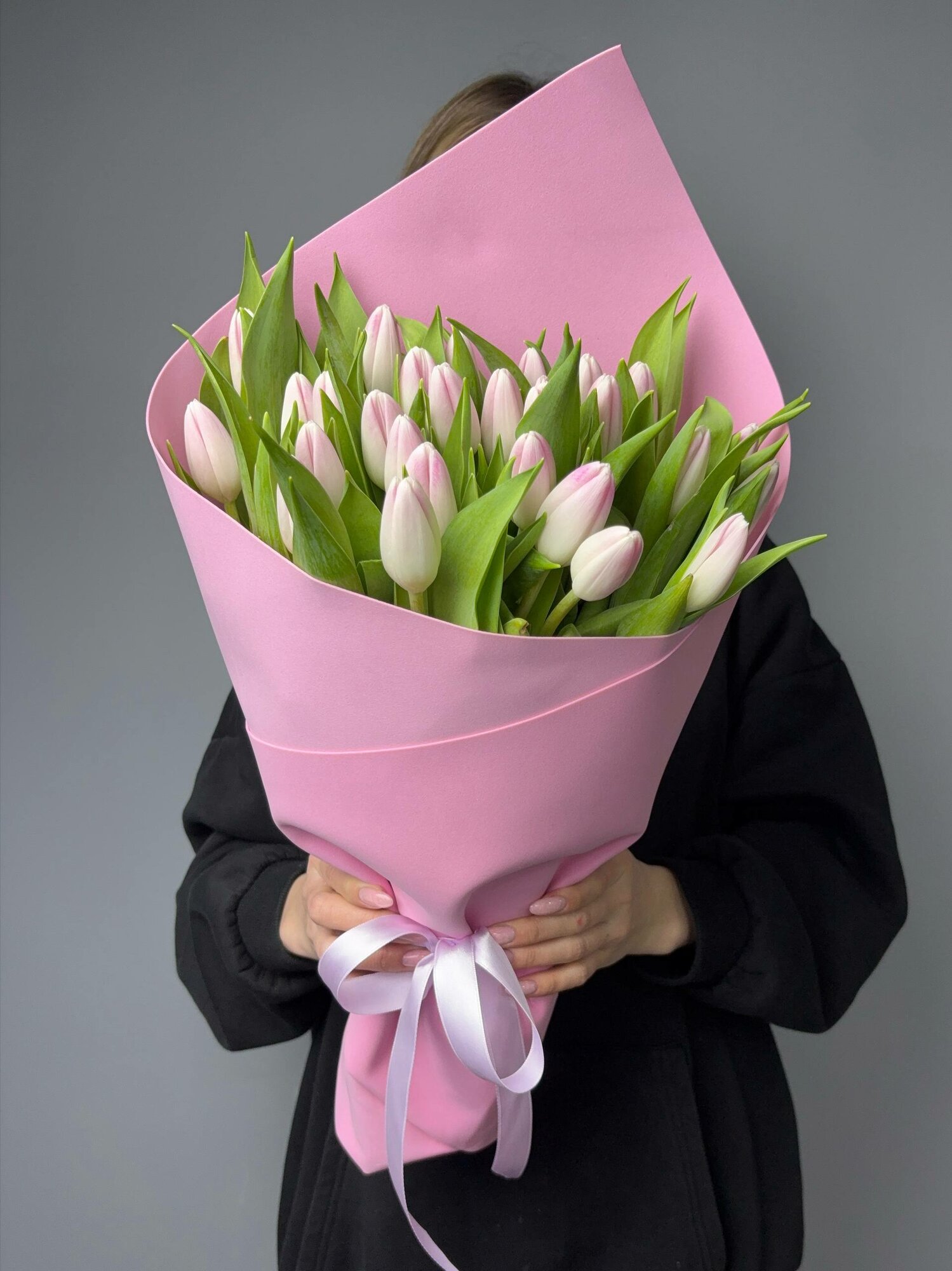 Розовая симфония: 55 сортовых тюльпанов – FRESH FLORA купить свежие цветы с доставкой