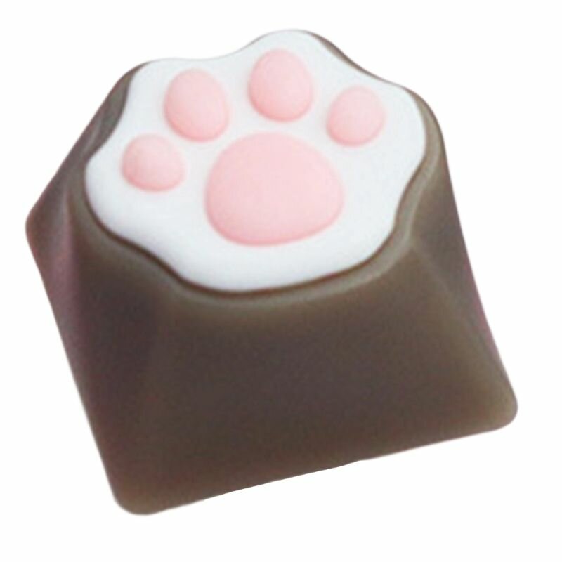 Силиконовый кейкап "Кошачья лапка", кофейный (1 шт.)