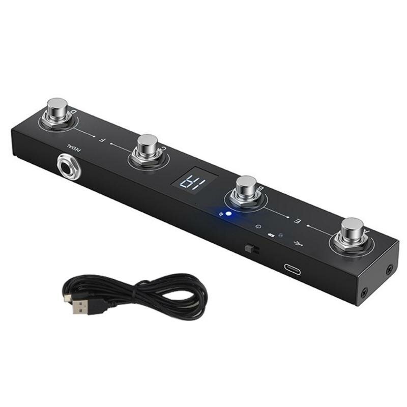 Беспроводной MIDI-педаль с 4 кнопками, Черный