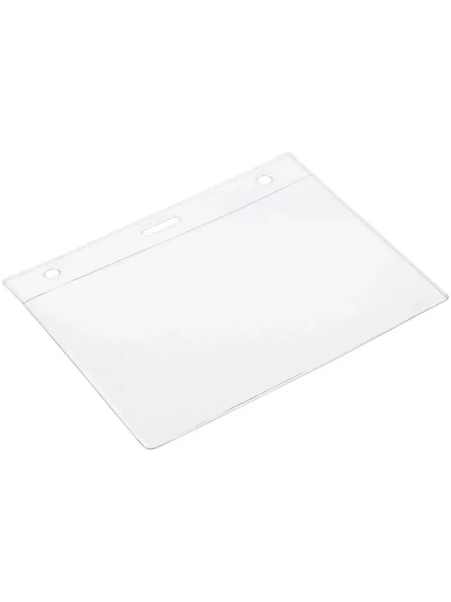 Стильный горизонтальный карман для бейджа из ПВХ