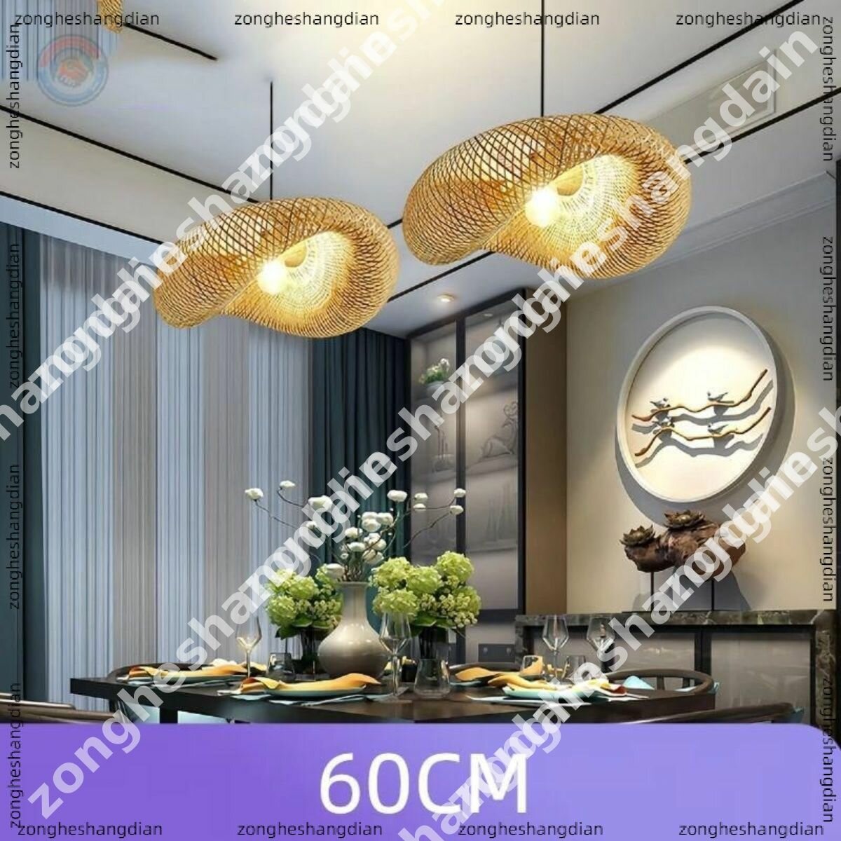 Люстра бамбуковая восточная, подвесной светильник для ресторана и дома, LED-лампа с регулируемой высотой, стиль Юго-Восточной Азии