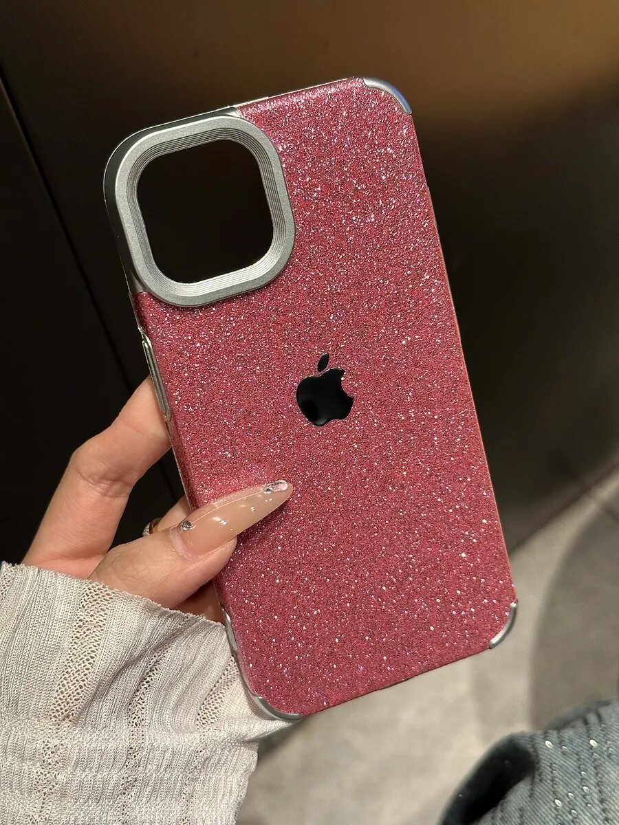 Чехол О'кейси, для iPhone 15, легкий, эстетичный, с принтом, розовый — фото 1