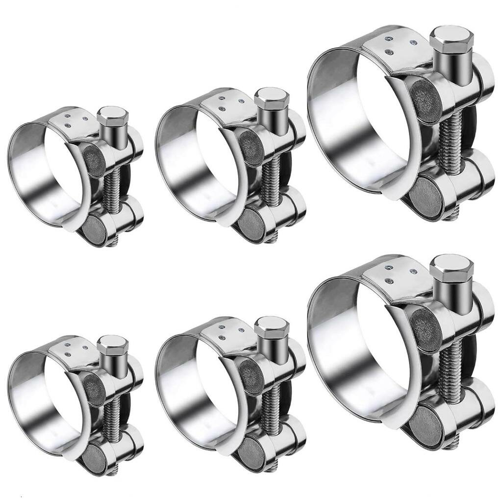 Металлические хомуты для шлангов, 6 шт.
