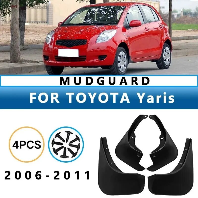 Брызговики, арт. TOYOTA Yaris 2006-2011 2007 2008 2009 2010 Брызговики передние и задние крылья автомобильные аксессуары
