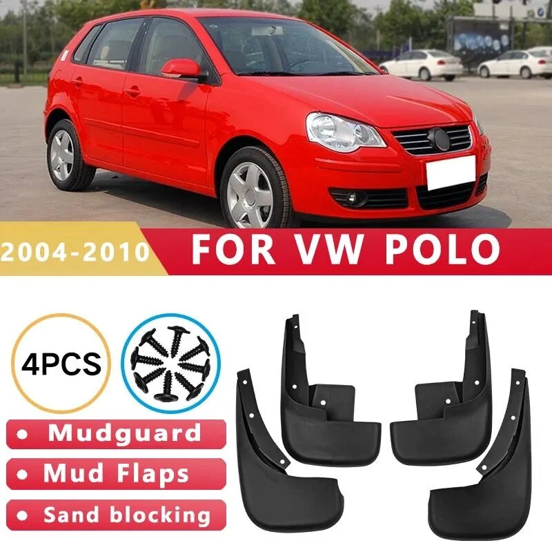 Брызговики, арт. Volkswagen Polo 2004-2010 2005 2006 2007 2008 Брызговики передние и задние крылья автомобильные аксессуары