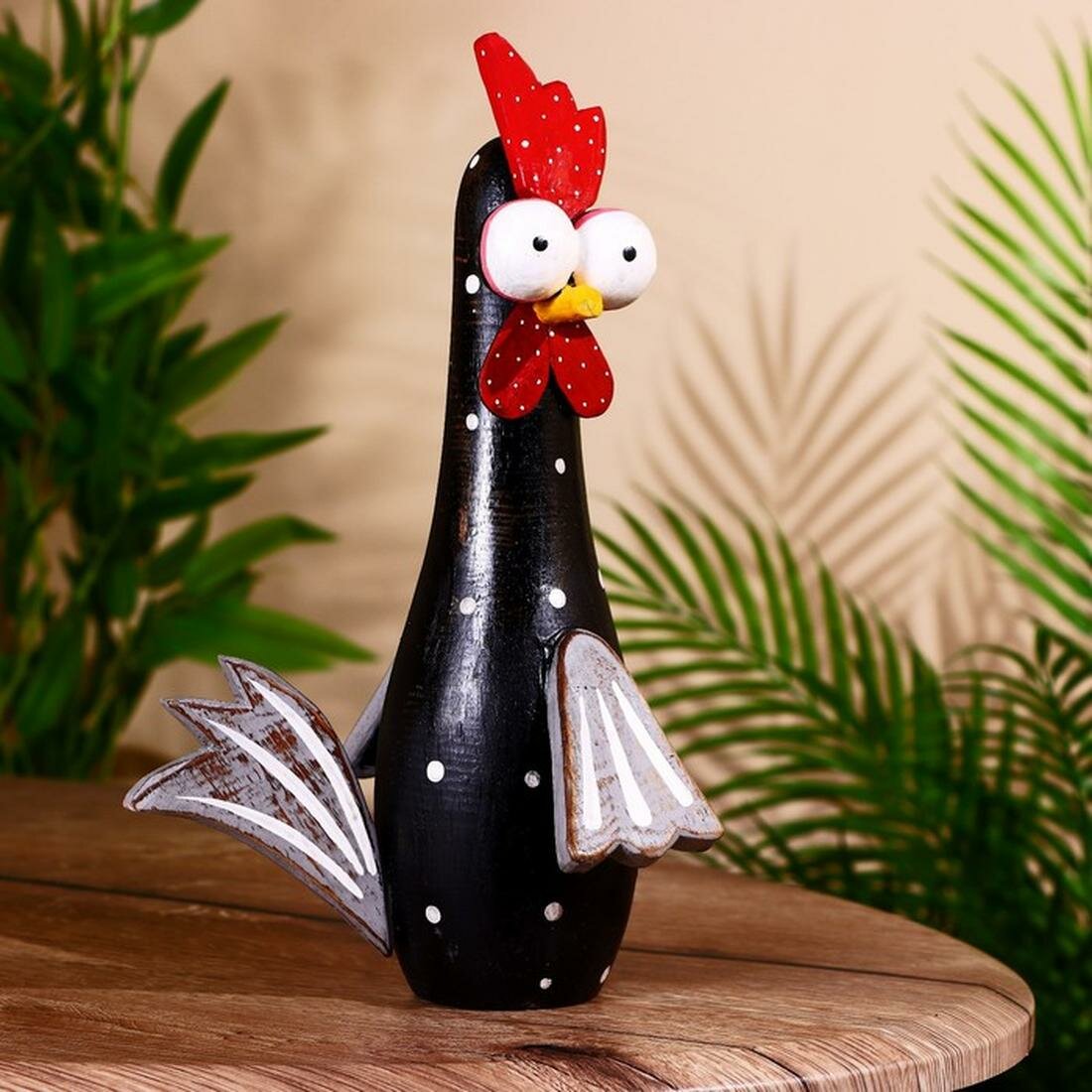 Статуэтка "Курочка", дерево албезия, серия Indonesian style, 24см