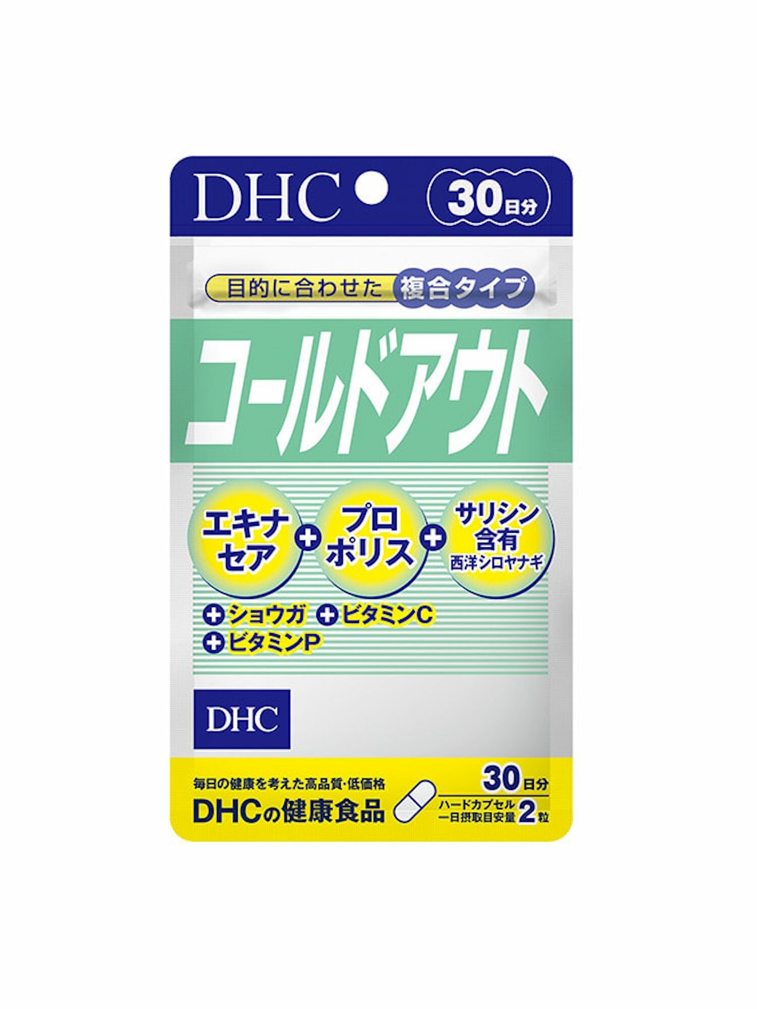 DHC Анти-Простуда, комплекс с эхинацеей, прополисом, витамином С, корой белой ивы и имбирем, 60 капсул на 30 дней