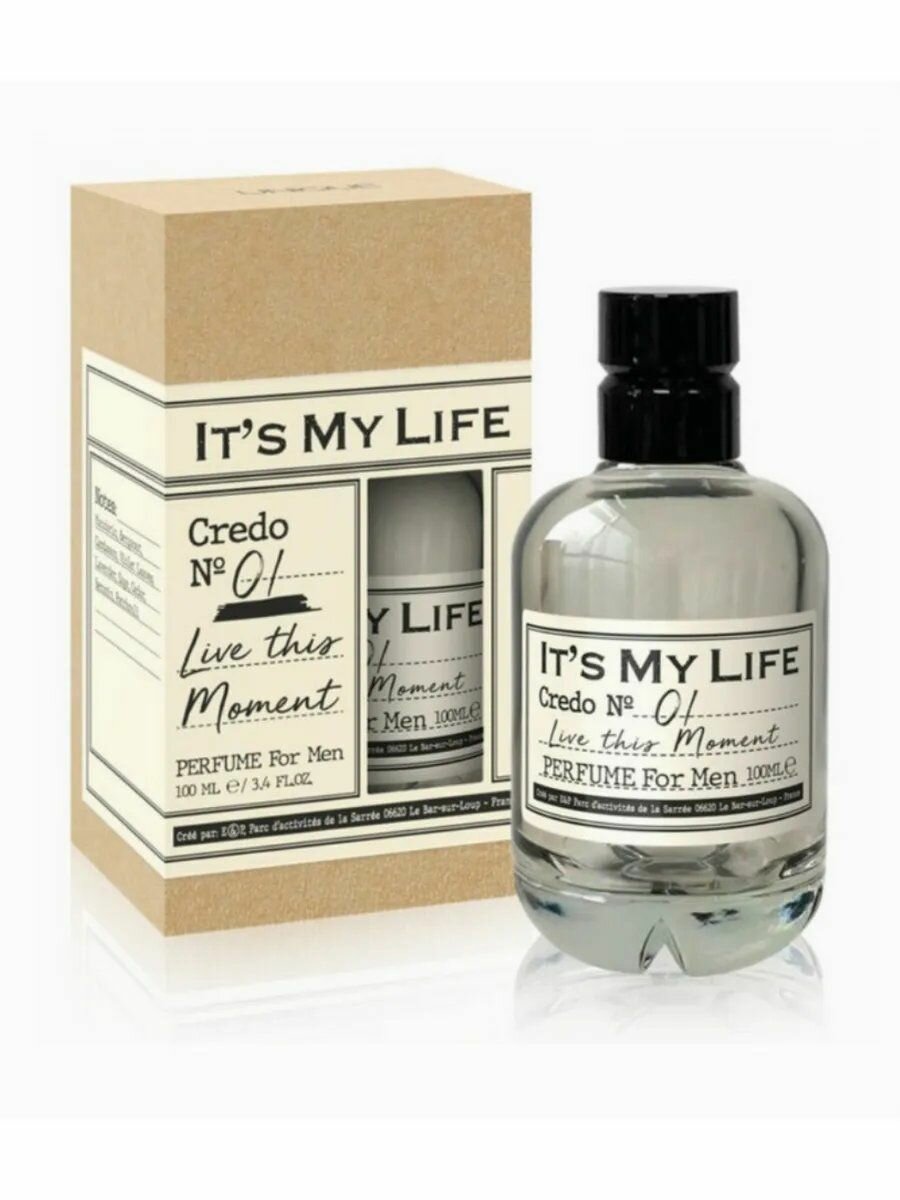 Духи Поли Парфюм Its My Life Credo №1 LIVE THIS MOMENT 100ml (аромат PR 1 MillionRoyal) для мужчин