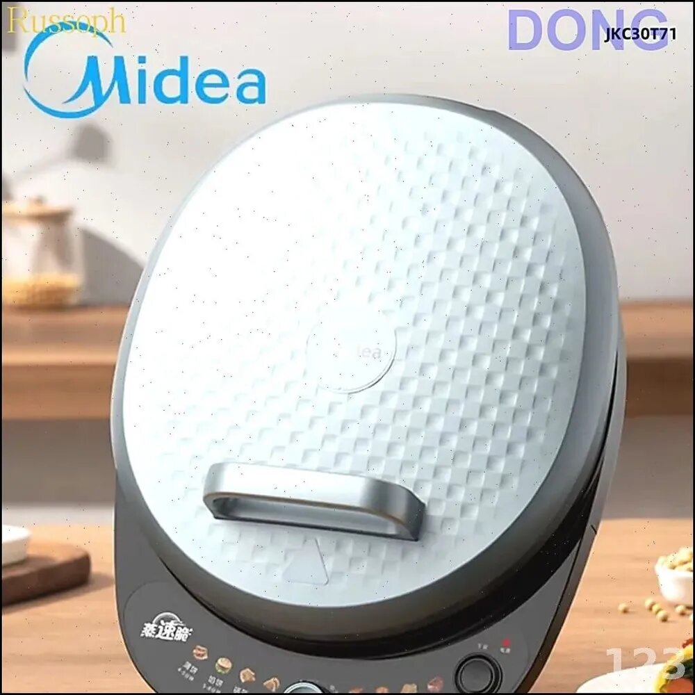 Эксклюзивная блинница Midea MCJKC30T71 для быстрой жарки блинов 29 см серебристая