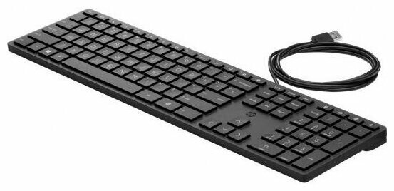 HP Клавиатура Keyboard HP Wired Desktop 320K black (Halley) - RUSS