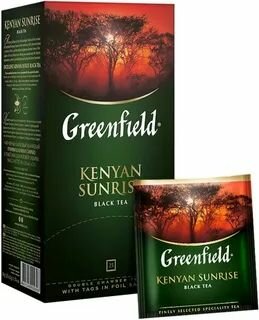 Чай черный байховый кенийский Greenfield KENYAN SUNRISE 25 х 2 г.
