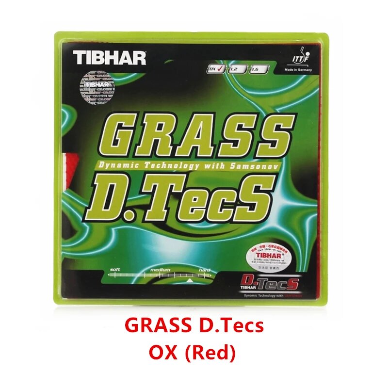 TIBHAR GRASS D.TECS OX без губки, длинная Защитная резиновая губка для настольного тенниса, для пинг-понга