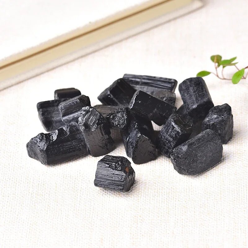 Натуральный Черный Турмалин, Необработанный Кристалл, Минеральный Камень Для Декора Дома И Подарков Своими Руками