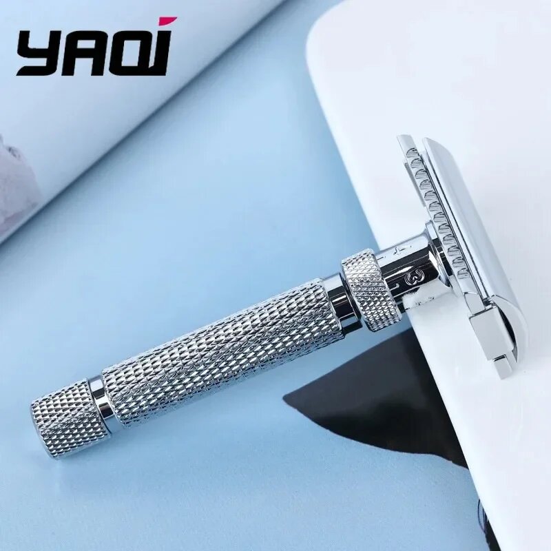 Регулируемая Безопасная Бритва Yaqi Для Бороды, Хромированный Регулируемый Инструмент Для Бритья Из Нержавеющей Стали