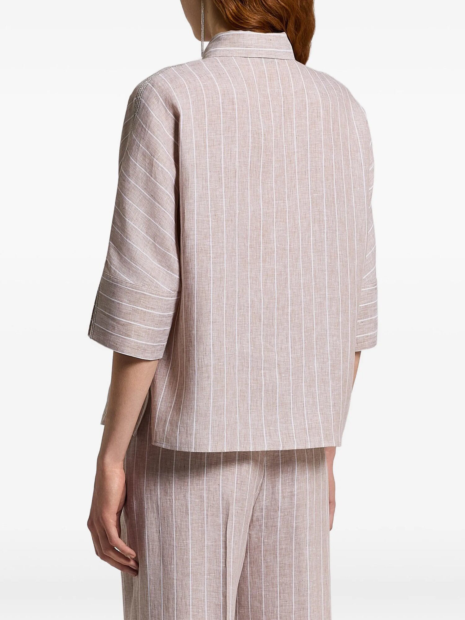 Рубашка PESERICO Striped buttoned shirt, размер 46, разноцветный — фото 1