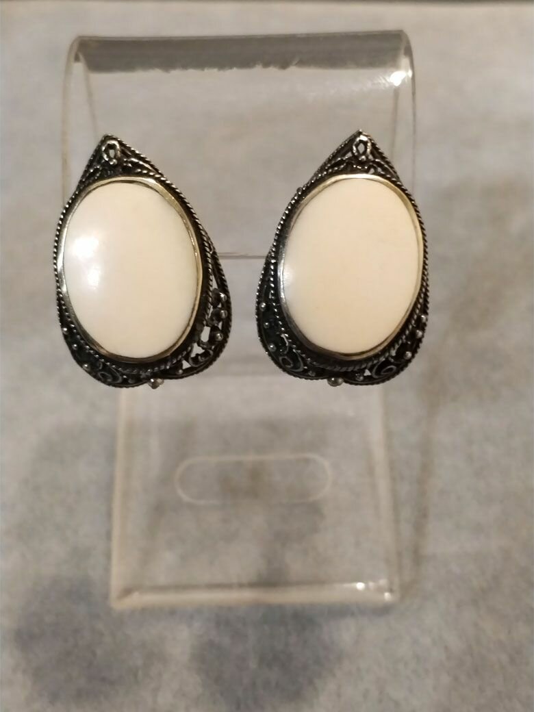 Серьги, кахолонг