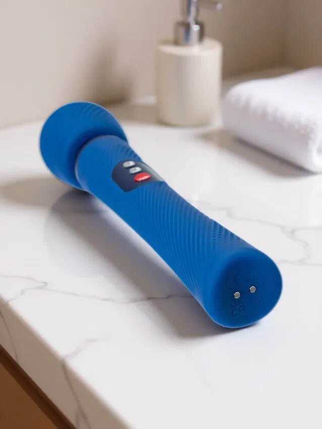 Вибромассажер Fun Factory VIM VIBRATING WAND, силикон, синий, 31,3 см