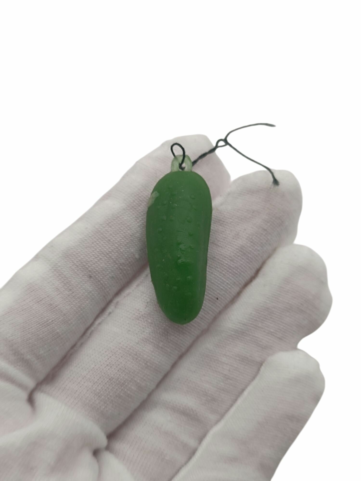 Советская винтажная елочная игрушка-малютка, Огурец. Сделано в СССР.