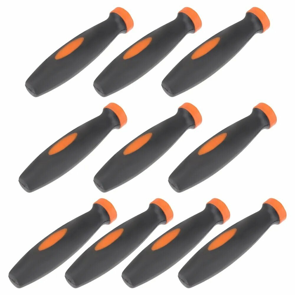 10 Резиновых рукояток для напильников черного цвета с эргономичной формой для дома