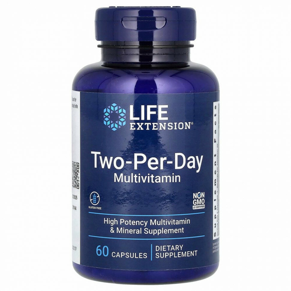 Life Extension Two-Per-Day Мультивитамин, 60 капсул