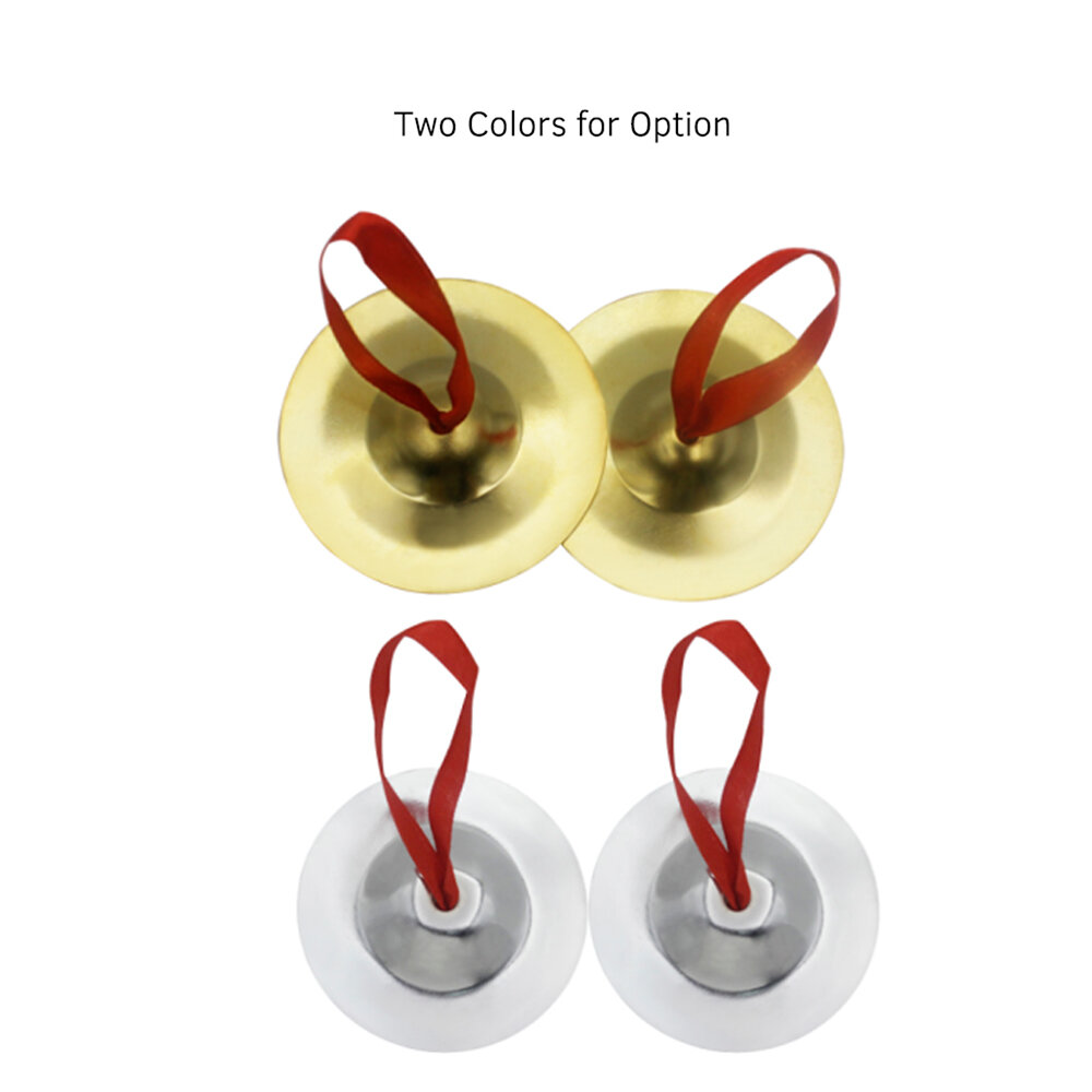 2PCS Finger Cymbals для боди-данса Аксессуары Малый размер Руковые ударные инструменты Серебристый Материал Медь Железо Размер 6.5*1.8см Вес 52.4г Пакет 10*8*2см Вес упаковки 53г