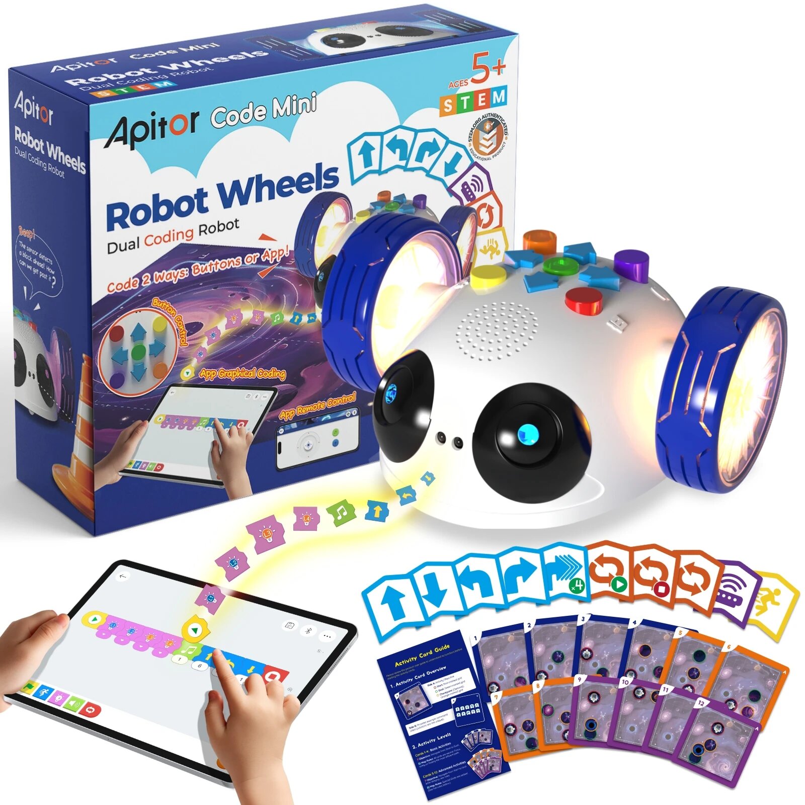 Робот Apitor Robot Wheels, цвет Robot Wheels, 5+