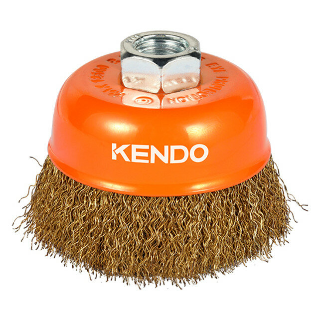 Корщетка для УШМ KENDO 75мм 0,3мм чашеобразная витая сталь