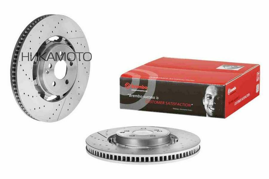 BREMBO 09. D411.33 Диск тормозной задний вентилируемый