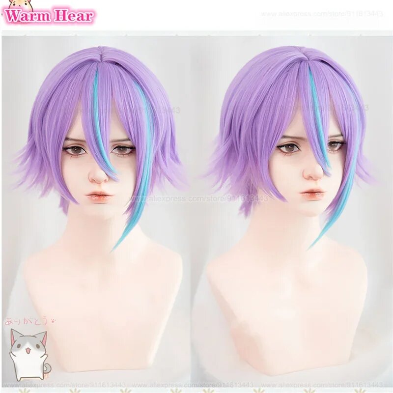 Косплей парик фиолетовый с синим, Wig B Only