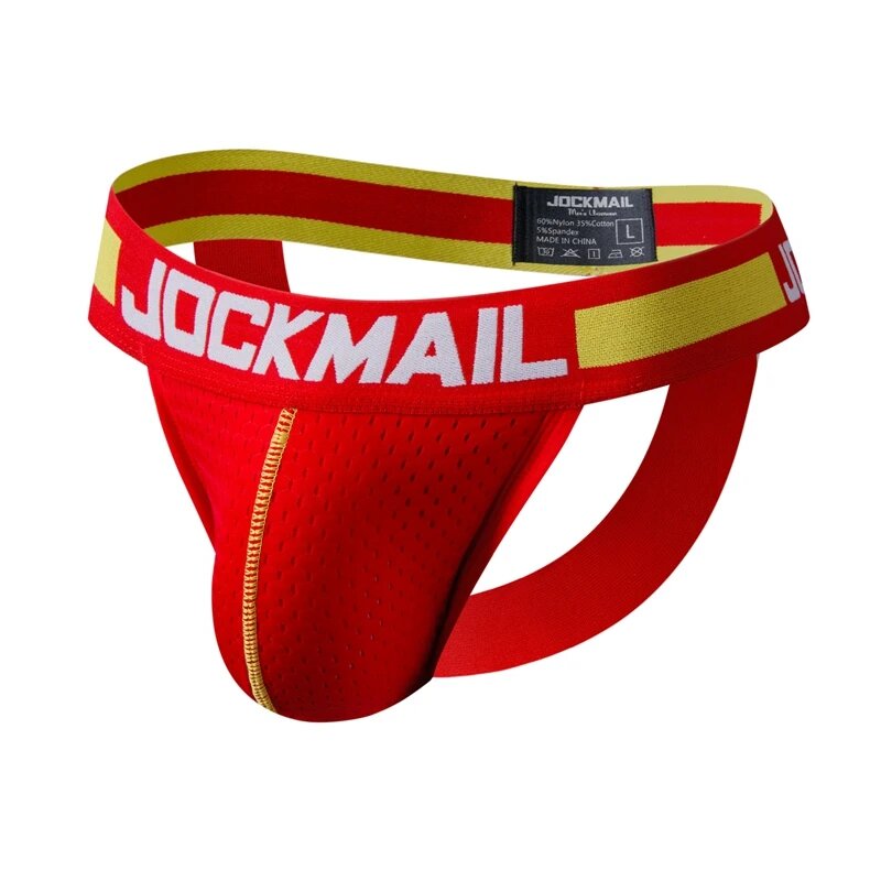 Красные мужские стринги JOCKMAIL, размер L