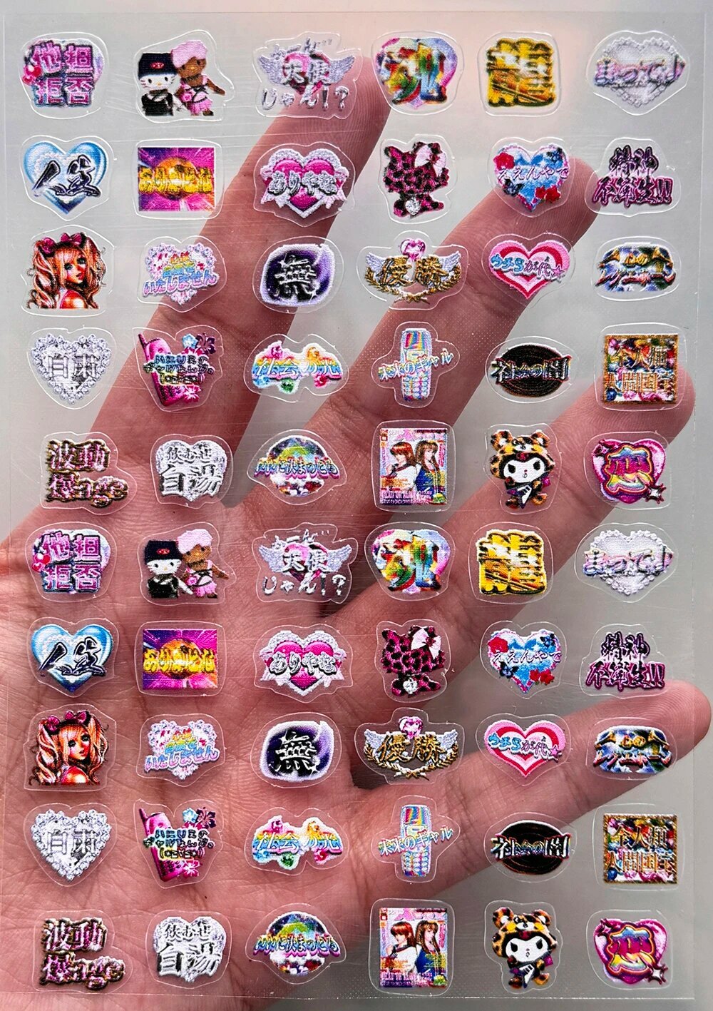 Набор наклеек MINISO Hello Kitty Mymelody Kuromi Розовый, 22