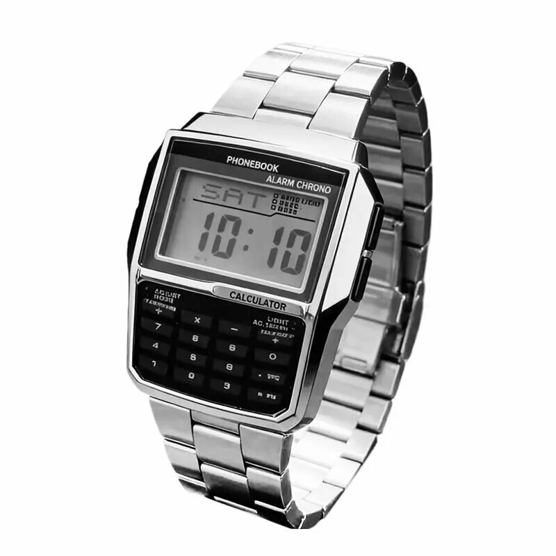 A13E Мужские светодиодные часы-калькулятор