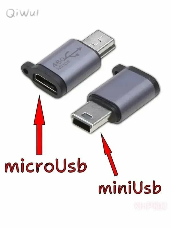 Кабель для компьютерной периферии Micro-USB 2.0 Type-B/Mini-USB 2.0 Type-B, 0.02 м, фиолетовый