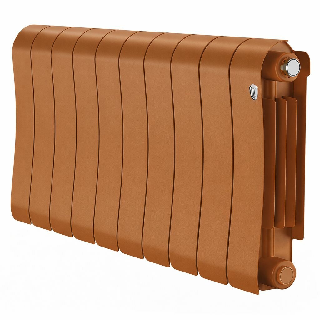 Royal Thermo Infinity 300 8 секций биметаллический радиатор с боковым подключением цвет коричневый RAL8003 матовый