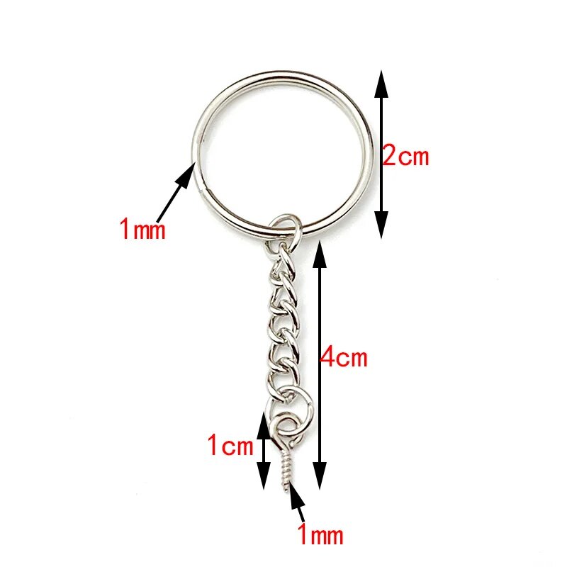 Винтовые застежки для ключей Neifion, 100 шт, Key Chain 2.0-2
