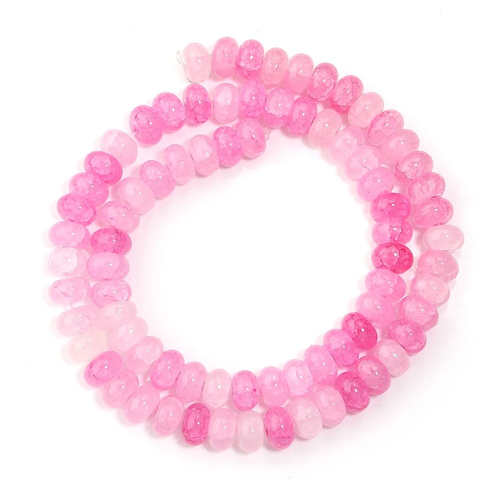 Бусины стеклянные плоские круглые 5x8 мм lingsai