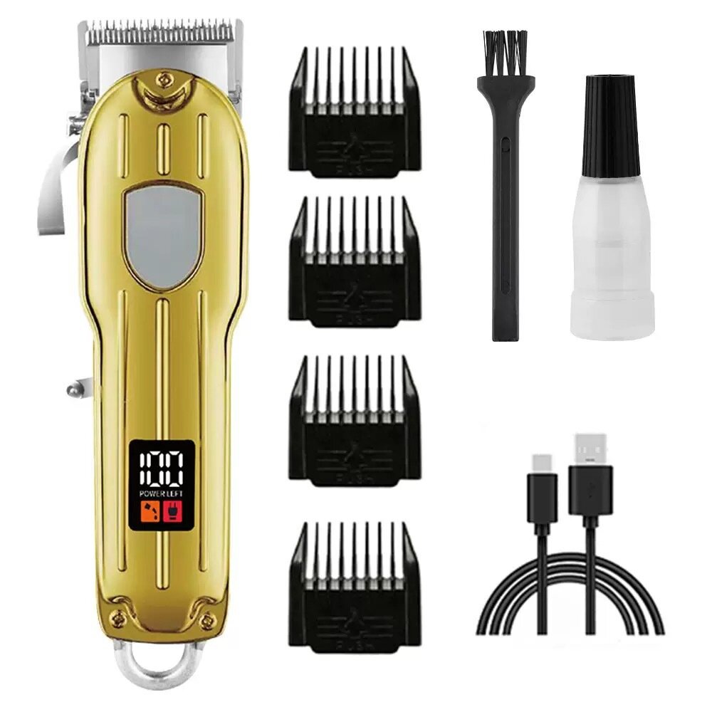 Эксклюзивная трансграничная поставка мужских машинок для стрижки волос с цифровым дисплеем, электрических триммеров для домашнего использования, мощных машинок для стрижки волос для парикмахерских.