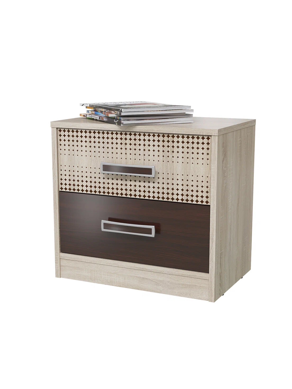 Тумба прикроватная Гранд Кволити Румба, дуб сонома/венге, ШхГхВ 50х33х47 см.