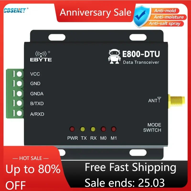 CDSENET E800-DTU(433L20-485)-V8 LoRa Модем 433 МГц