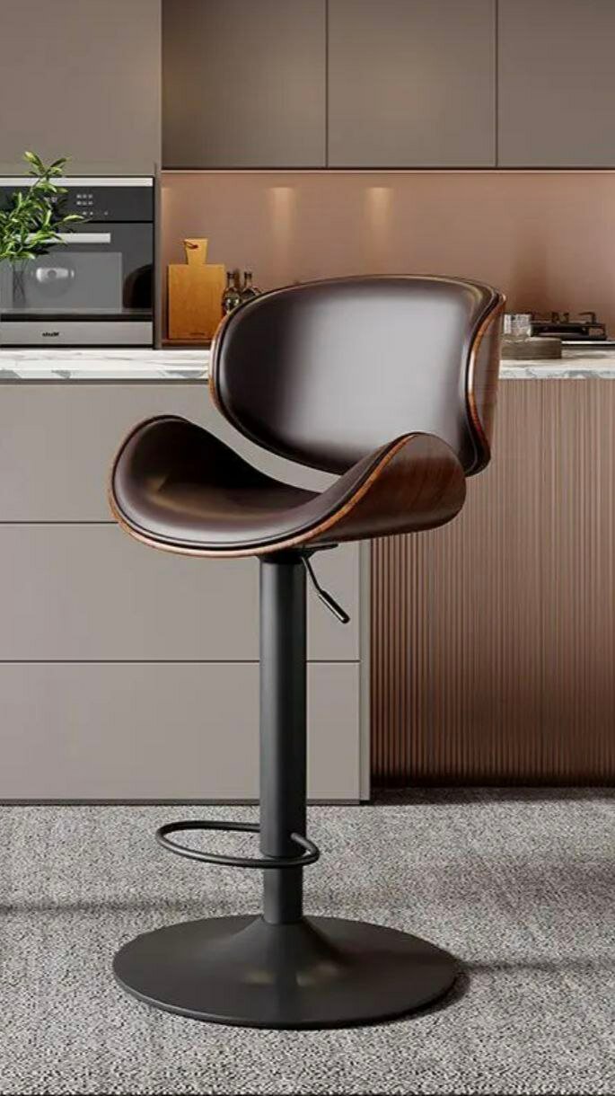 Барный стул темно коричневый