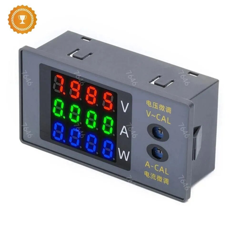 GM DC730 Цифровой вольтметр, амперметр, ваттметр, 4-значный измеритель напряжения, тестер мощности, детектор постоянного тока 0-100 В