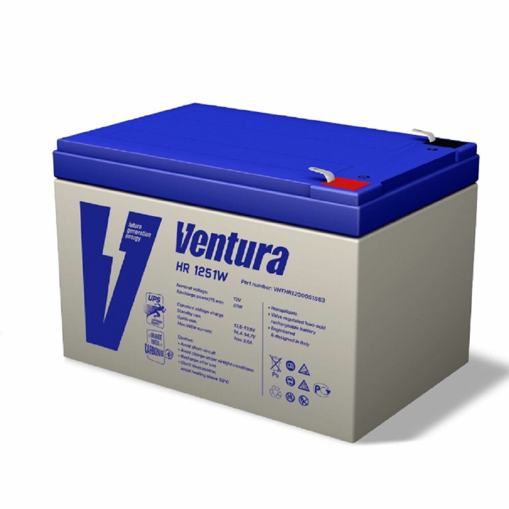 Батарея для ИБП VENTURA HR 1251W 12B, 12000мАч AGM