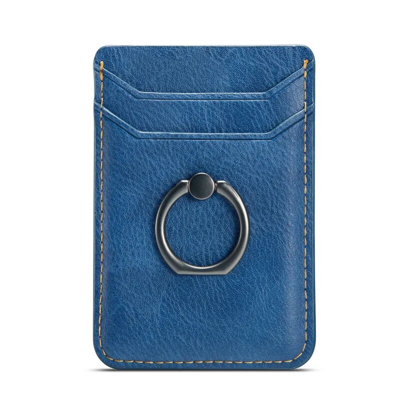 Кожаный держатель для карт, наклейка 3 м, клей, кредитная идентификационная карта, задний карман для мобильного телефона, чехол-кошелек, наклейка, подставка для телефона Suporte Celular